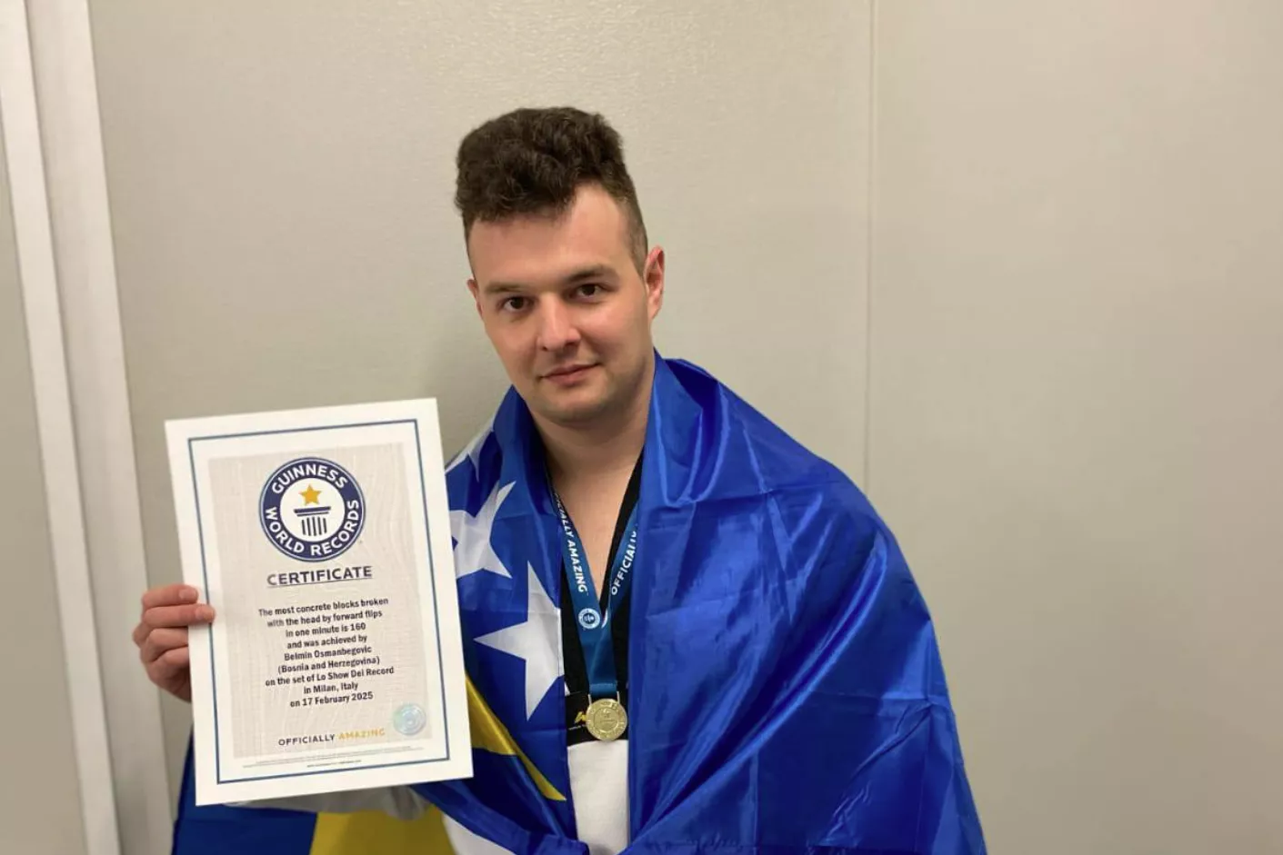 Belmin Osmanbegović ponovo srušio Guinnessov rekord - Radosno